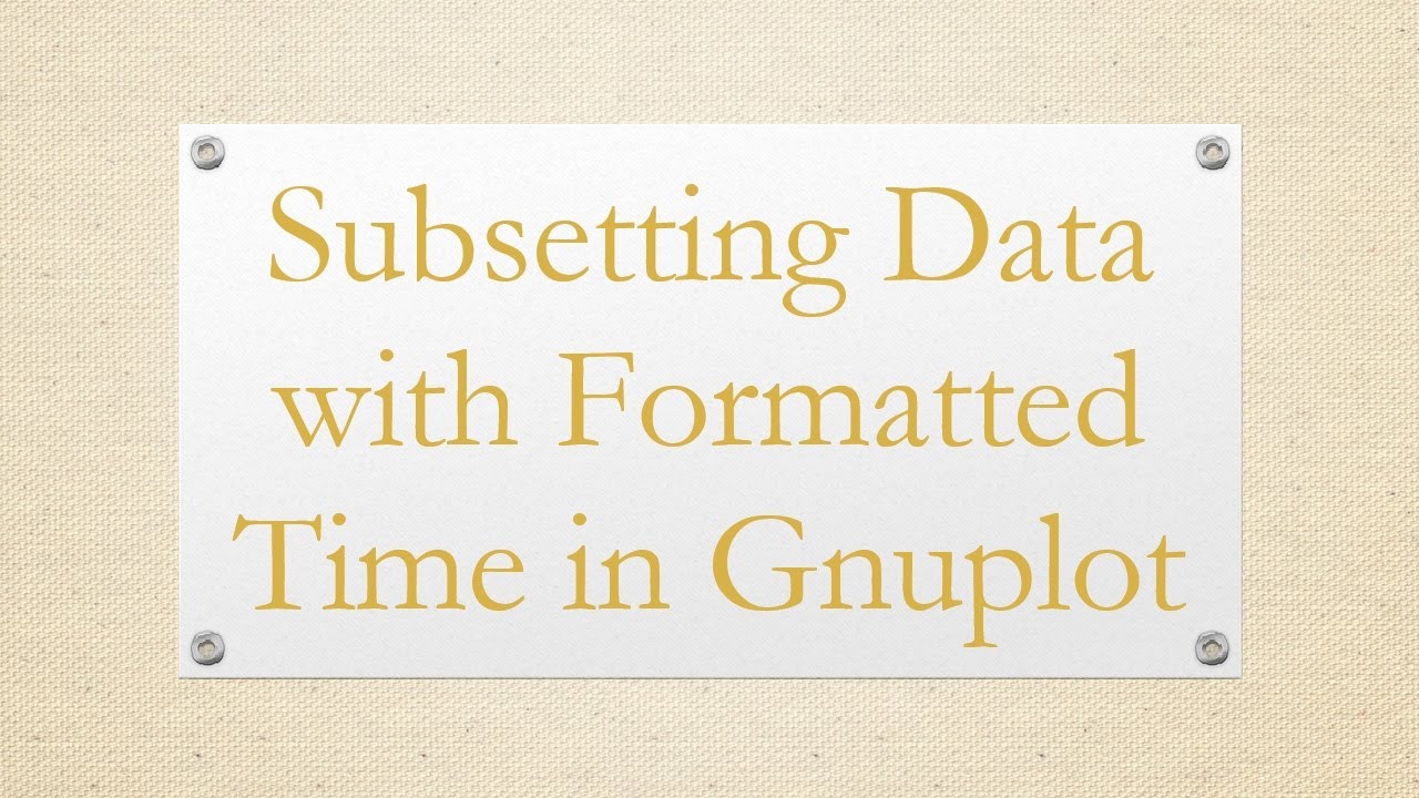 Subsetting Data with Formatted Time in Gnuplot