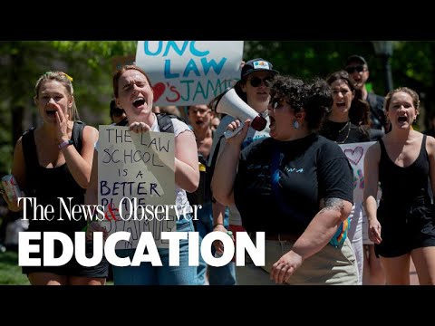 UNC Law students protest ban of activist classmate charged with domestic terrorism