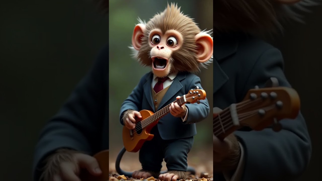 Dapper Monkey with Bassoon #monkey #cute #music