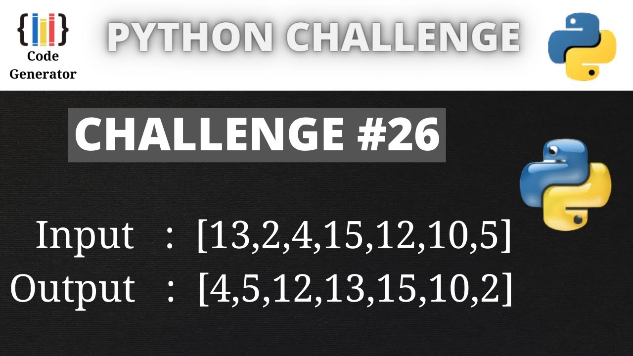 Python Challenge Program | #26
