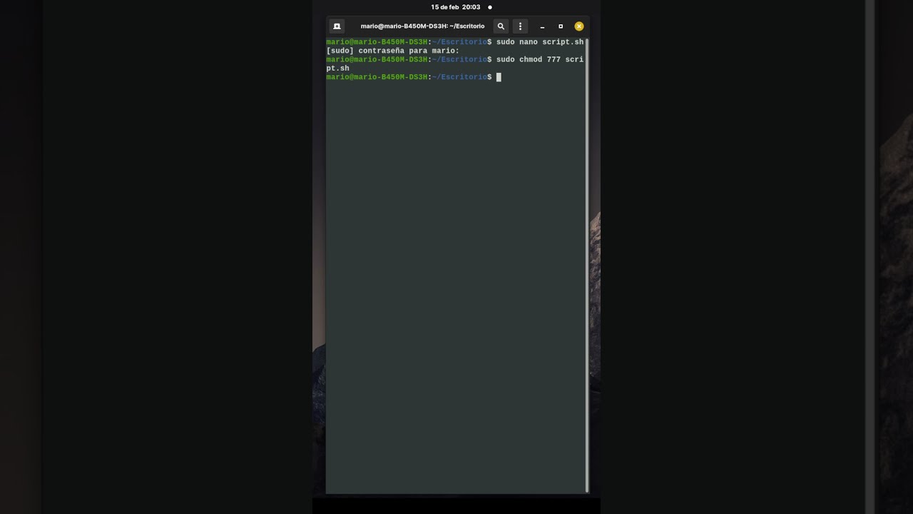 How to Create a Linux Script to Automate Commands | Bash Scripting for Beginners #SHORT