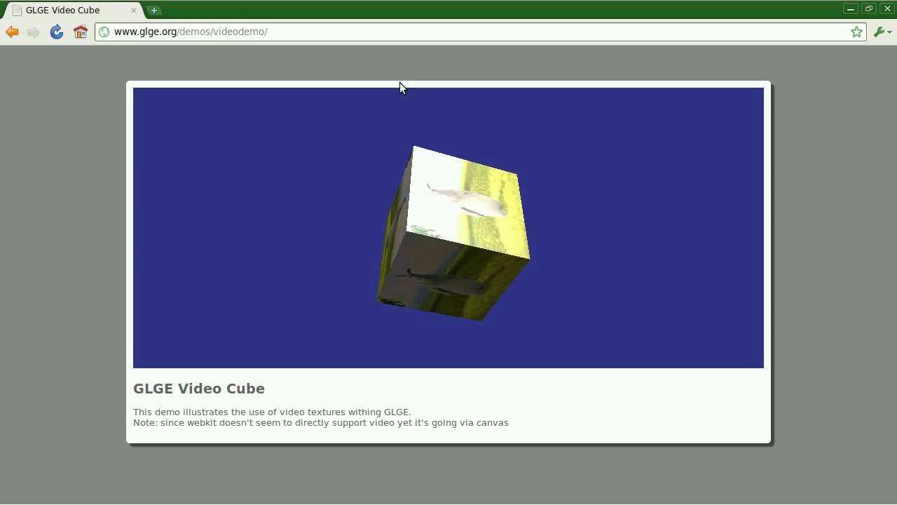 WebGL - Video Textures in GLGE