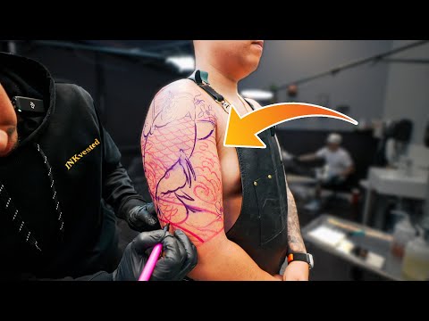 KOI FISH HALF SLEEVE TUTORIAL *TATTOO JOURNEY - EPISODE 3*