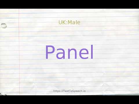 How to pronounce panel