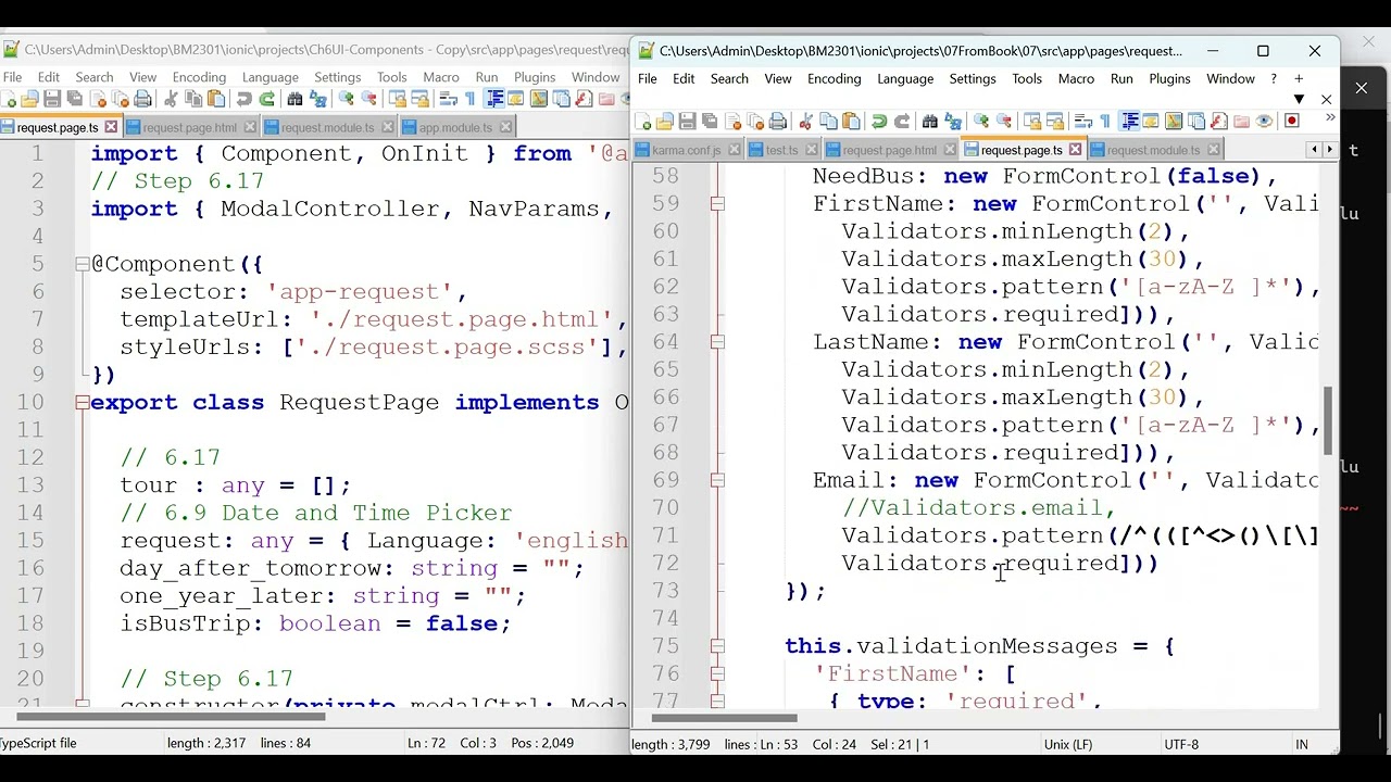 Chapter 7: Ionic Form Validation