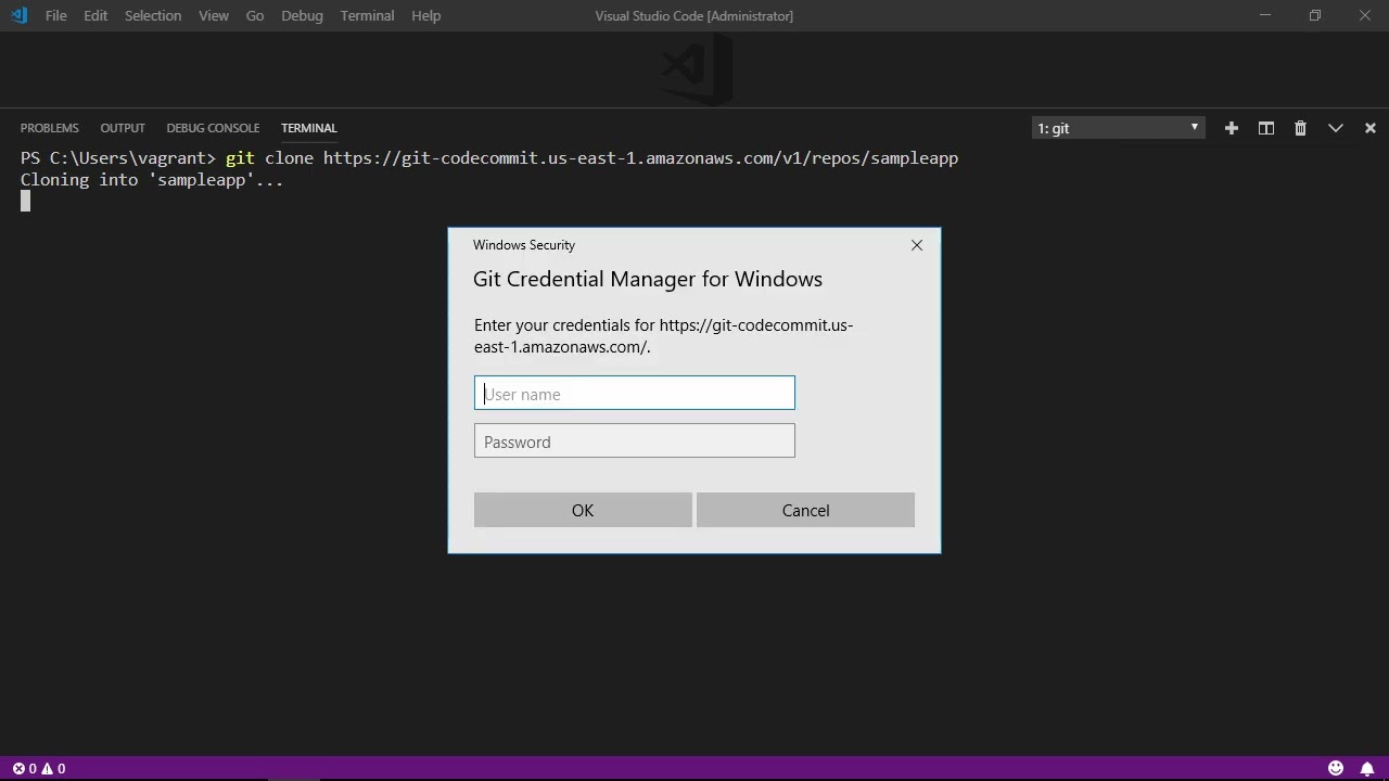 Using Git with CodeCommit