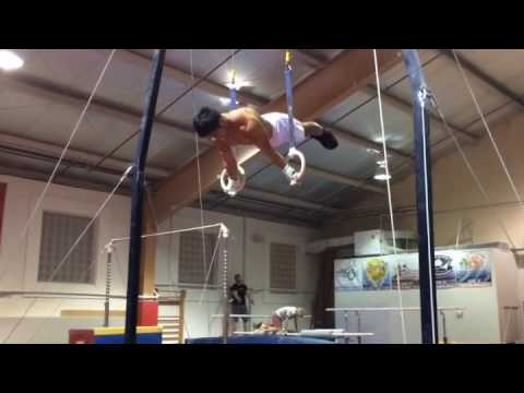 Rings – Butterfly through Invert to handstand – Gymnastics Coaching.com