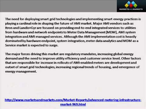 Advanced Metering Infrastructure (AMI) Market | Smart Meters Market