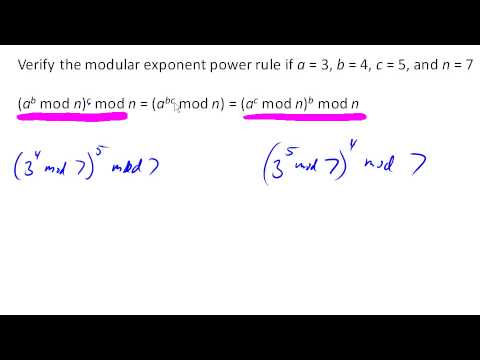 Calculating modulus with exponents