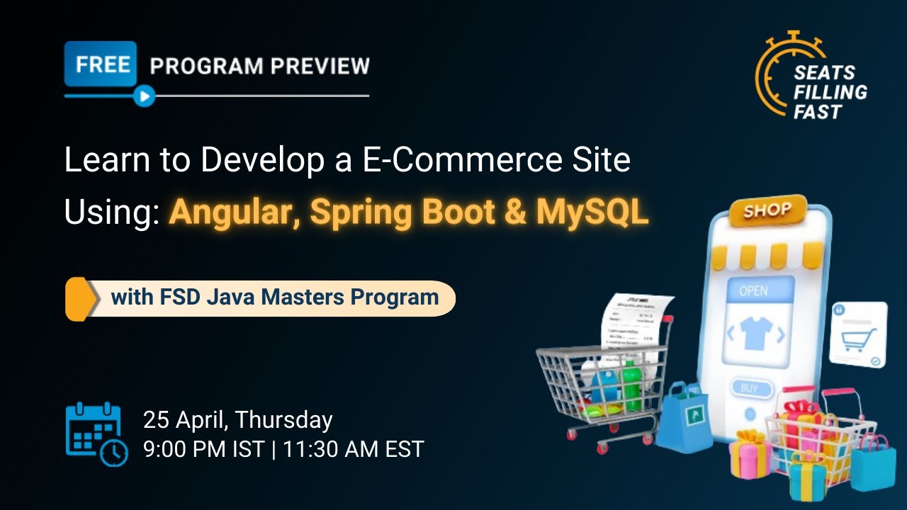 🔥How To Build a Full-Stack E-Commerce WebSite | Angular | Spring Boot | MySQL | 2026 | Simplilearn
