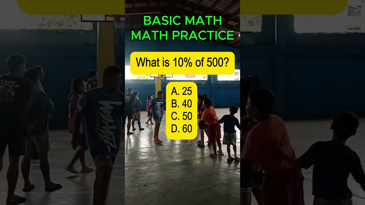 What is 10% of 500?A. 25B. 40C. 50D. 60#fyp #quiz #viral #reelitfeelit  #mathexam