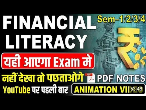FINANCIAL LITERACY SEMESTER 1,2,3,4 IMPORTANT QUESTIONS AND ANSWER PATTERN DU SOL NCWEB REGULAR