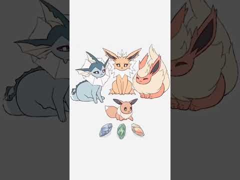 What Eevee Evolved into Vaporeon💦 Jolteon⚡Flareon🔥