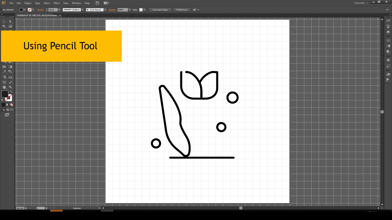 How to Draw Flora, floral, flower, Icon - Illustrator Tutorial