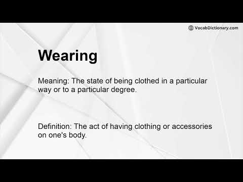 Wearing Meaning