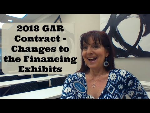 2018 GAR Contract – Changes to the Financing Contingency Forms ...