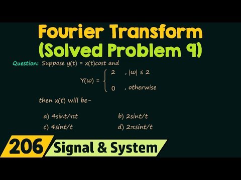 Fourier Transform (Solved Problem 9) Video Lecture - Crash Course for GATE ECE (English ...