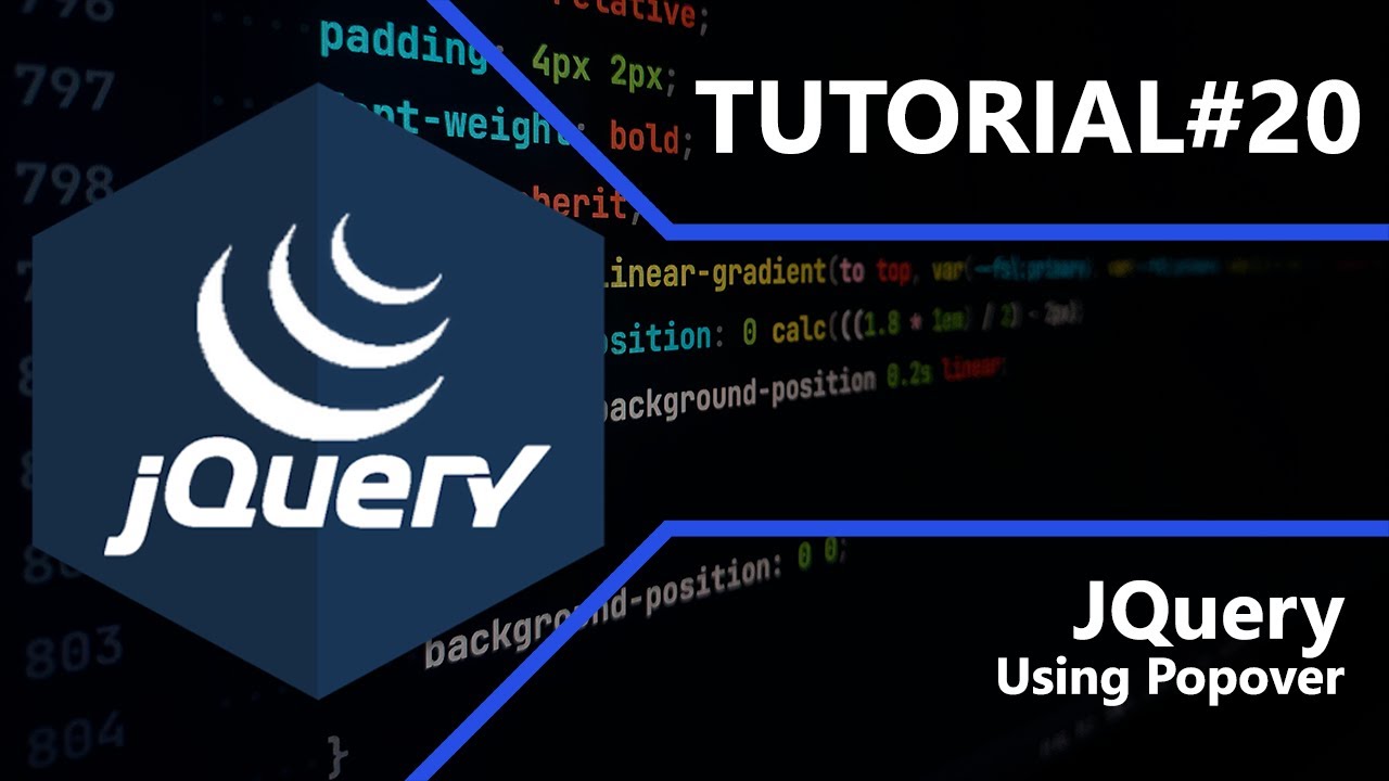 JQuery | Using Popover | Tutorial #20