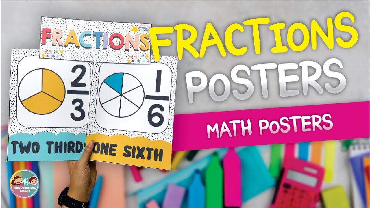 Get to know fractions with an attractive Fractions Posters - LINK IN DESCRIPTION!