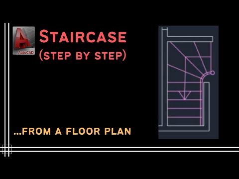 Autocad - Draw a Staircase for a floor plan (step by step)