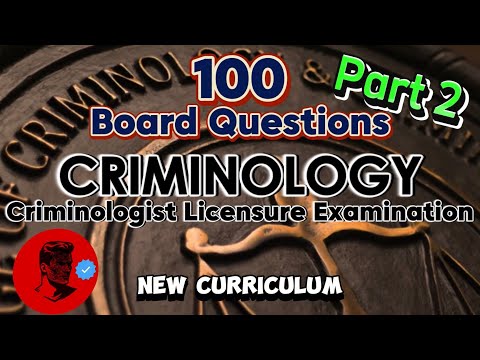 PART 2 CRIMINOLOGY 100 Review Questions | BOARD QUESTIONS With Explanation| Study Smarter Not Harder