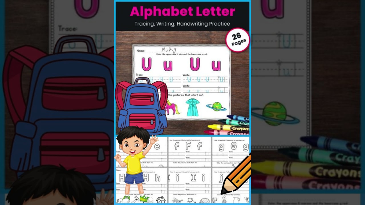 Alphabet Handwriting Worksheets  Uppercase and Lowercase Letters