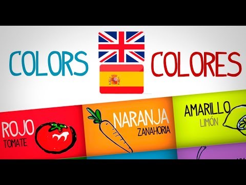 Colors in Spanish with English translation, learn Spanish vocabulary