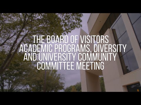 BOV May 6, 2021: Academic Programs, Diversity and University Community Committee