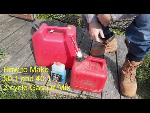 How to Make 2 Cycle Gas Oil Mix 50:1 and 40:1