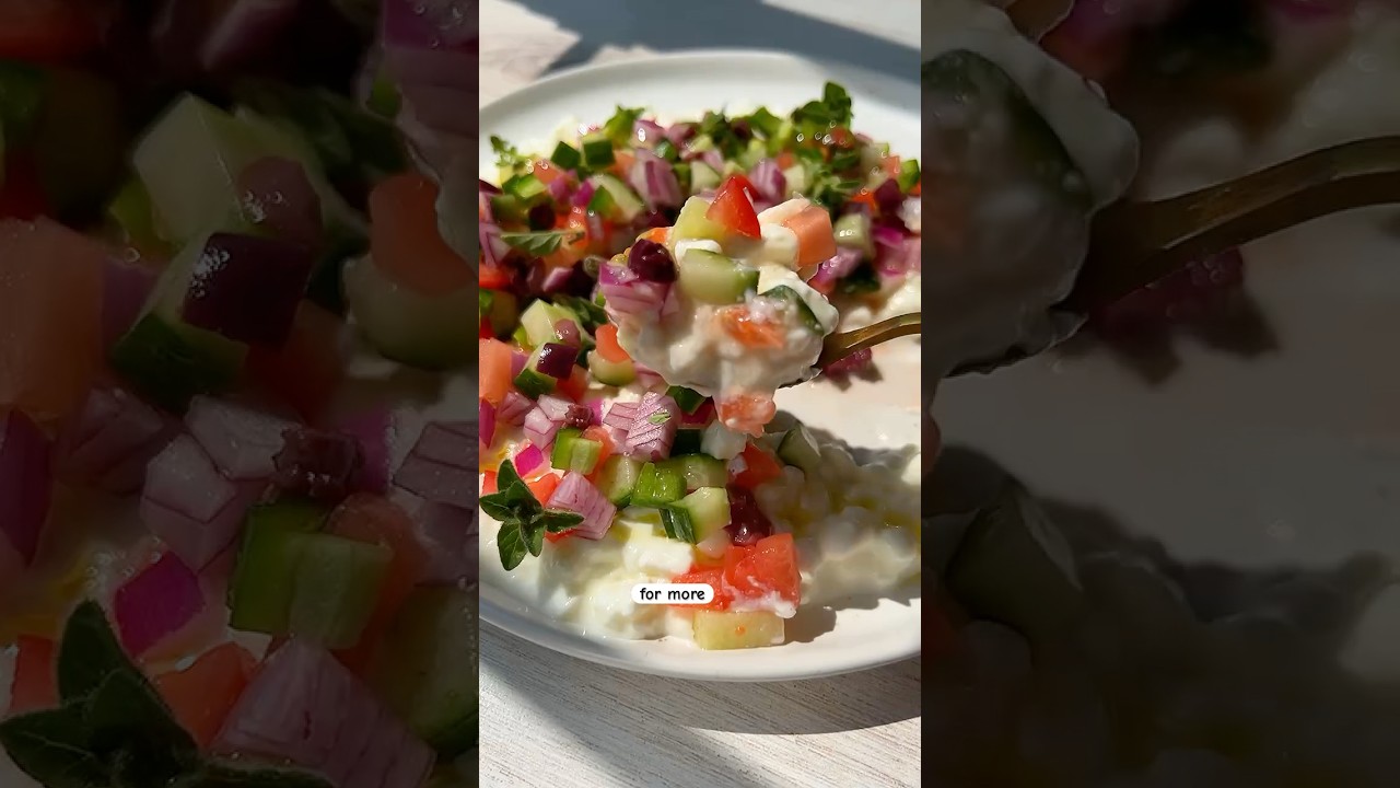 NO-COOK, HIGH-PROTEIN #Salad 🥗 Stay Full ALL DAY!  #cottagecheese #cottagecheeserecipe #saladrecipe