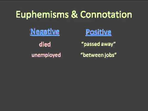 Euphemisms & Connotation