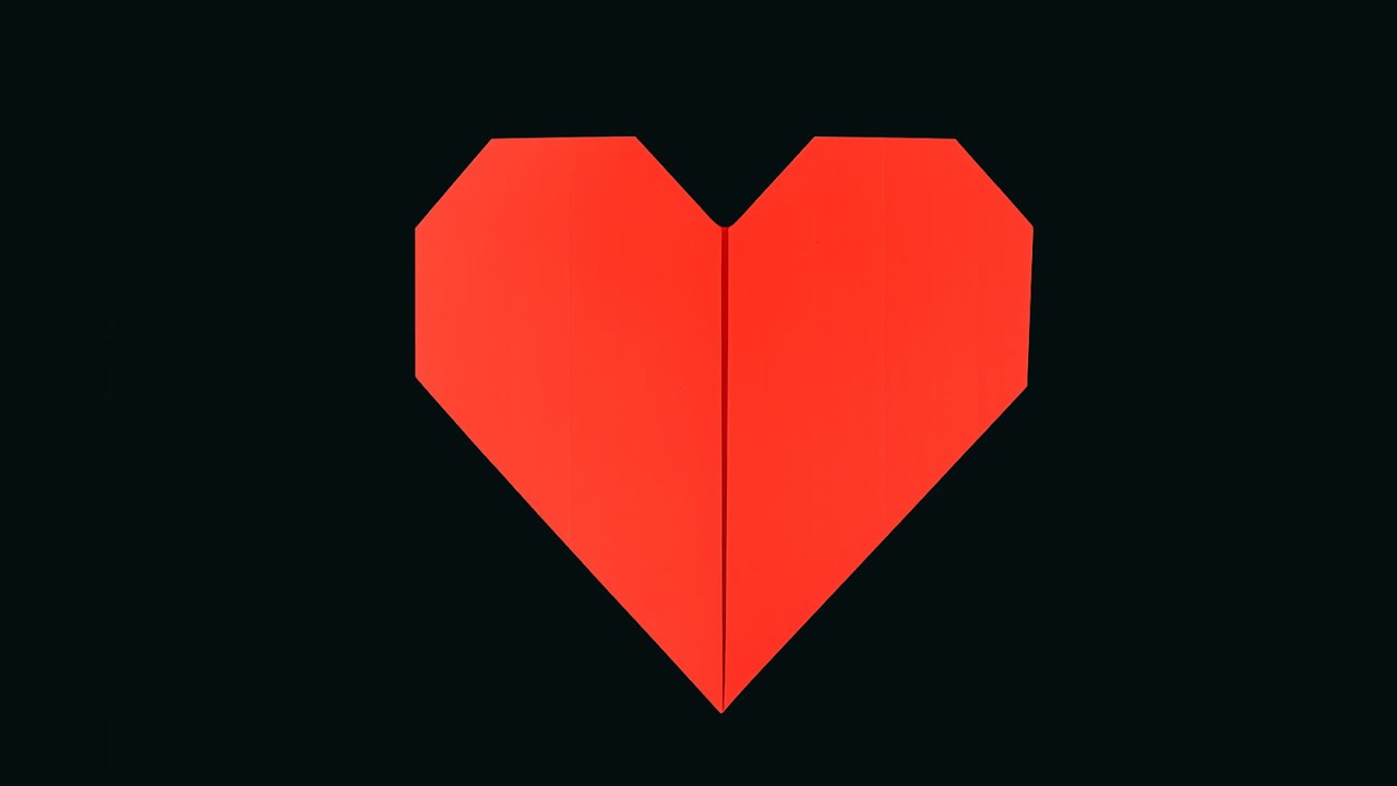 Easiest Origami Heart Ever! - Tutorial in English (BR)