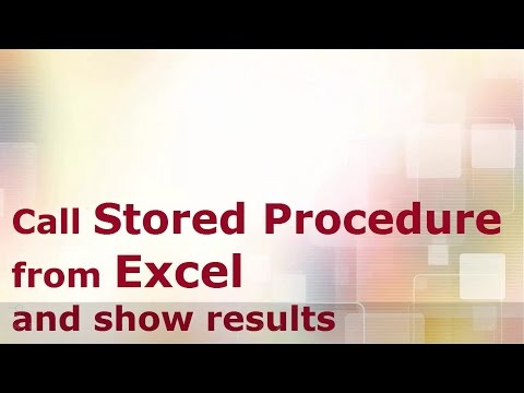 Call stored procedures from Excel and show results with static ...
