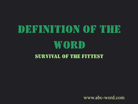 Definition of the word "Survival of the fittest"