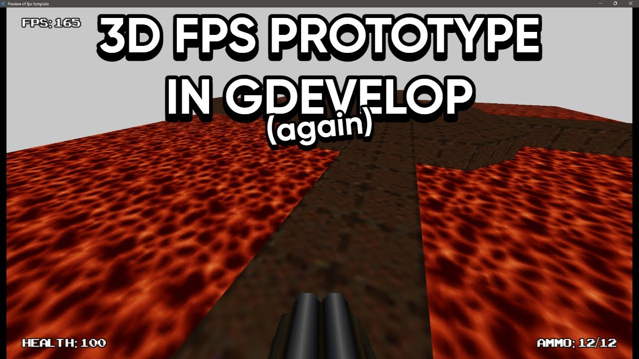 advanced 3d fps prototype in gdevelop v2 showcase