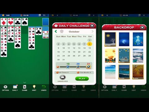 Solitaire (by Big Cat Studio) - free classic offline solitaire card game for Android - gameplay.