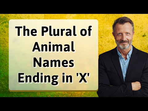 The Plural of Animal Names Ending in 'X'