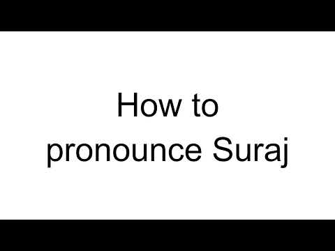How to Pronounce Suraj (Hindi)