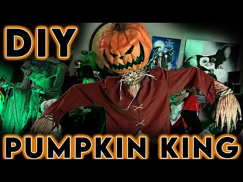 DIY Halloween Jack Skellington Pumpkin King Scarecrow