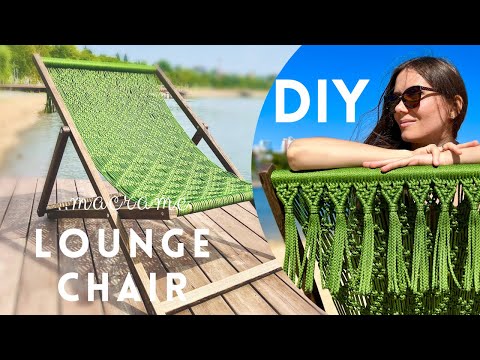 DIY Macrame Deckchair Cover │ Macrame Lounge Chair Tutorial │ Garden idea │ Macrame hammock
