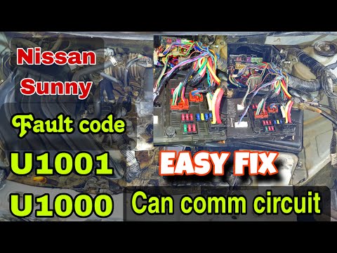 Nissan sunny U1001,U1000 can comm circuit easy fix.