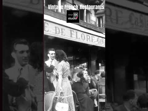 Vintage French Restaurants 02 #cafe #restaurant #designideas #cafedesign #shortvideo #interiordesign