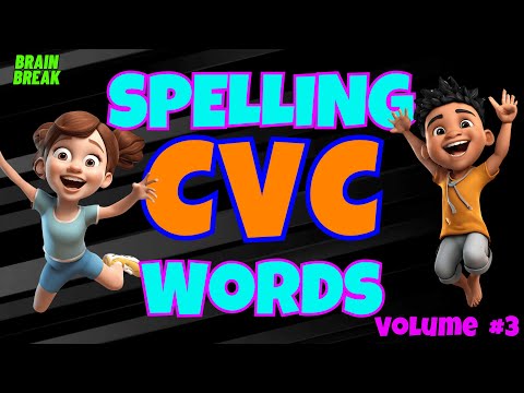 SPELLING CVC WORDS GAME VOL.3 BRAIN BREAK Science of Reading Three letter words. Dolch, Vowels