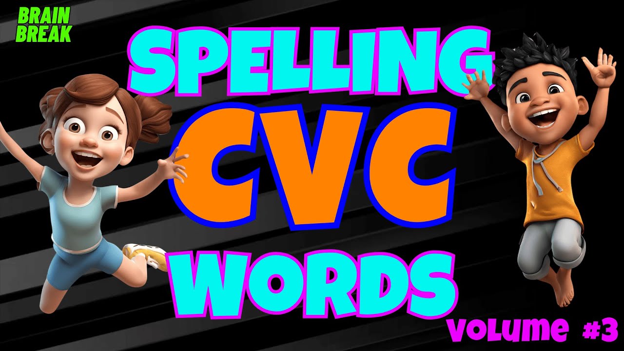 SPELLING CVC WORDS GAME VOL.3 BRAIN BREAK  Science of Reading Three letter words. Dolch, Vowels