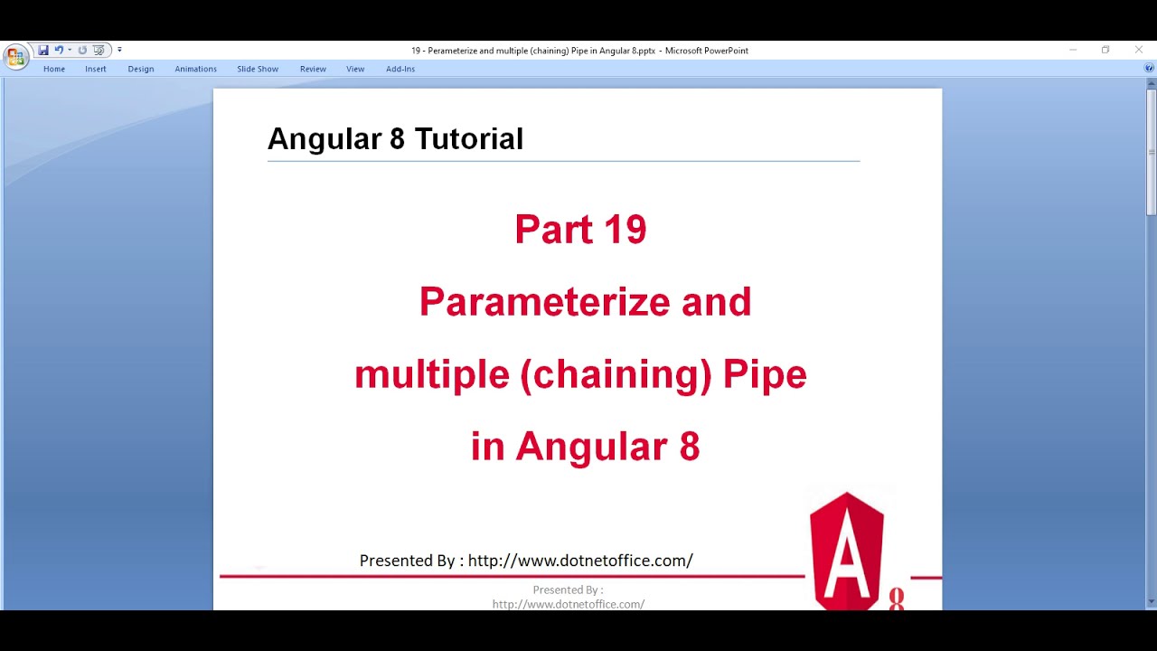 Part - 19 :  Parameterize and multiple chaining Pipe in Angular 8 | Angular 8/12 tutorials