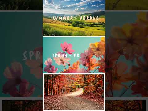 SEASONS' Name in SPANISH | Las ESTACIONES en inglés #education #english #viralvideo #reels #shorts