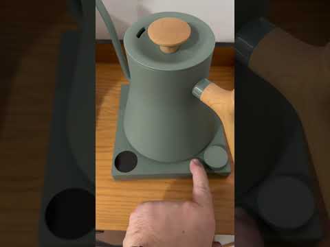 Fellow Stagg EKG Pro Electric Kettle Smoke Green + Maple #fellow #coffee #fellowcoffee #green