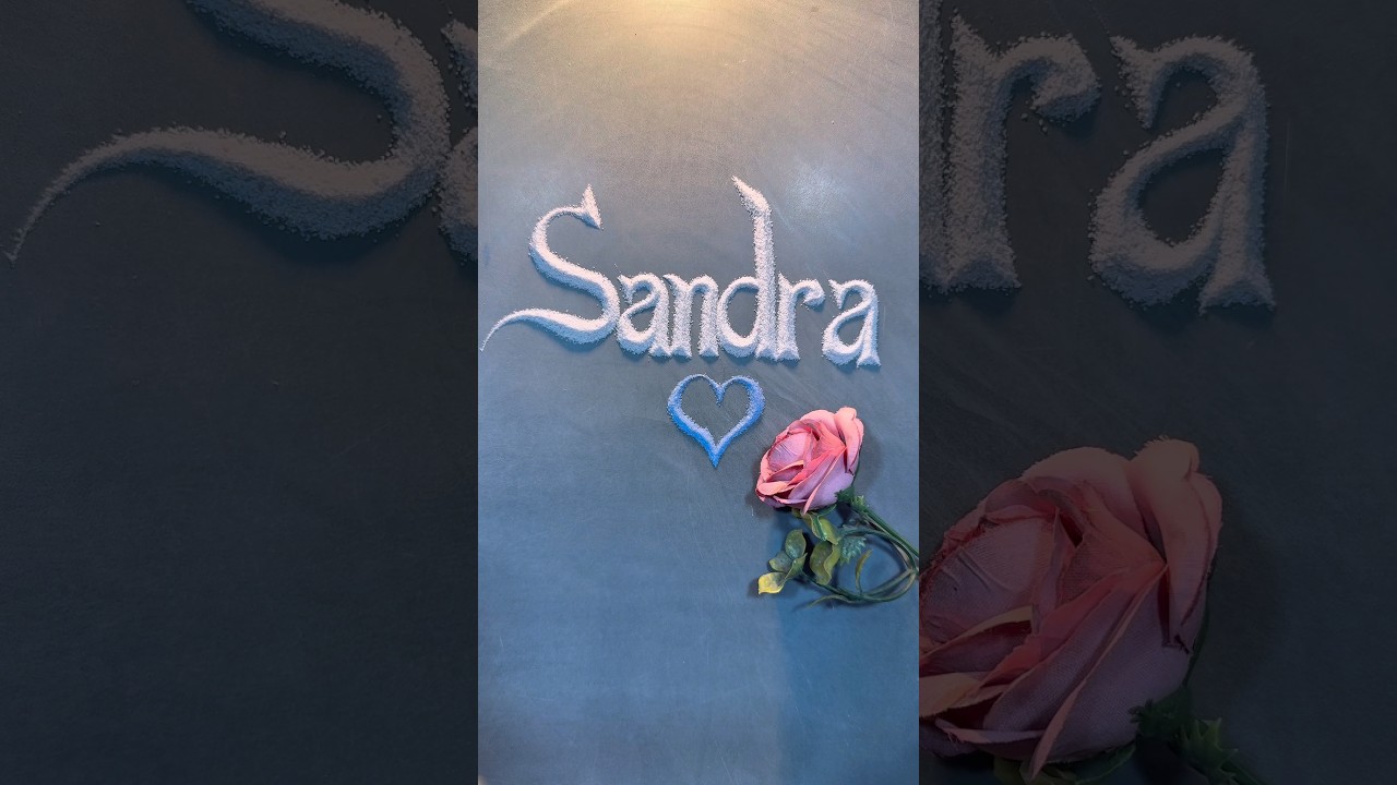 Sandra ❤️ Sand Art Name Design | Satisfying Sand Writing #Sandra #SandArt #NameArt #ASMR