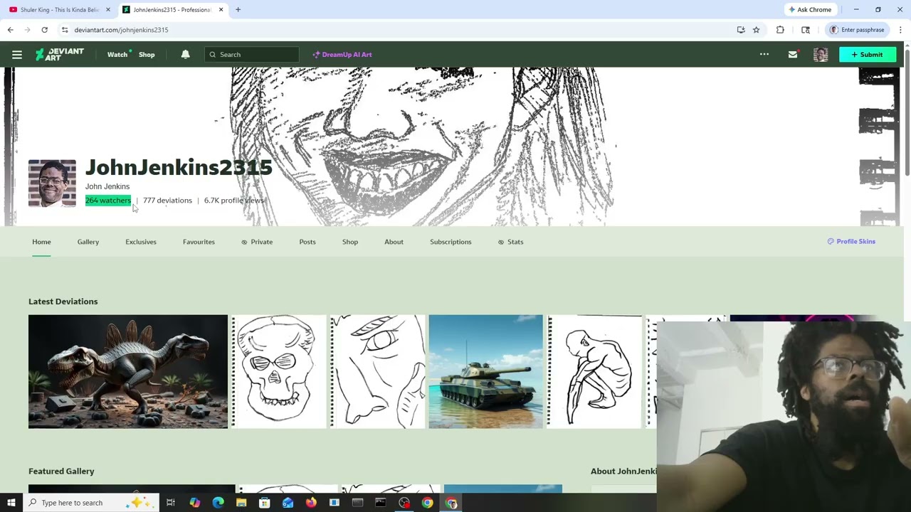 777 Deviations and 264 Watchers on Deviantart!
