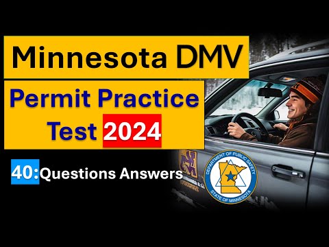 MN DMV Permit Test Practice 2024 40 Questions & Answers